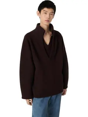 BOTTEGA  VENETA Relaxed Fit Wool Sweater - Ebony