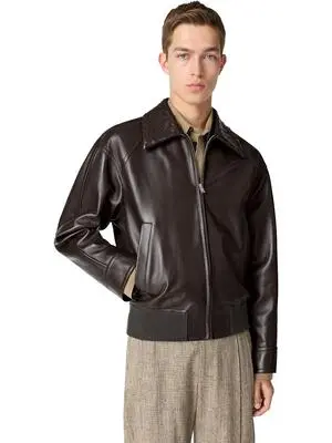 BOTTEGA  VENETA Leather Blouson - Fondant