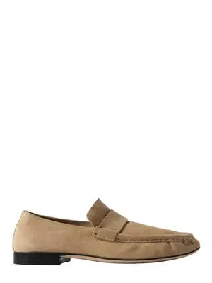 THE ROW Suede Loafers Beige