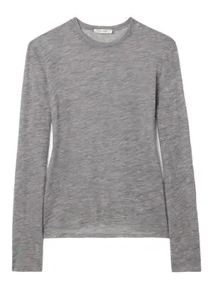 THE ROW Iverness Cashmere Top - Gray