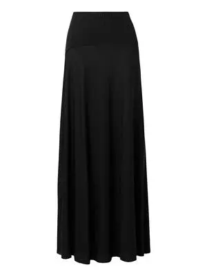 THE ROW Mirla Jersey Maxi Skirt - Black
