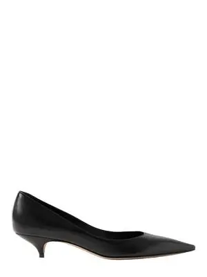 THE ROW Liisa Leather Pumps - Black