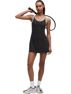 Lululemon Scoop-neck Cutout Tennis Dress - Black/white