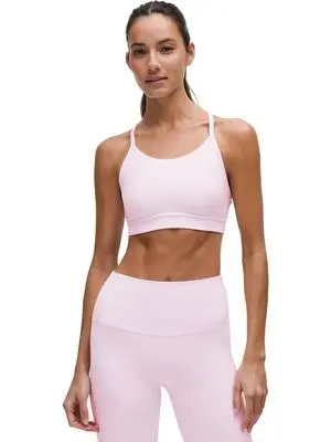 Lululemon Flow Y Mid-support Bra Pink Organza