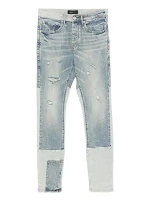 PURPLE BRAND Skinny Patchwork Jeans - Blue