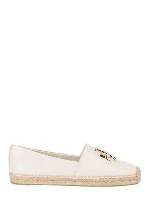 Tory Burch Eleanor Leather Espadrilles Cream
