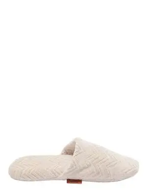 Missoni Zigzag-pattern Cotton-terry Slippers - Natural