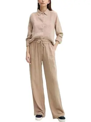 Melissa Odabash Button-down Point-collar Shirt - Neutrals