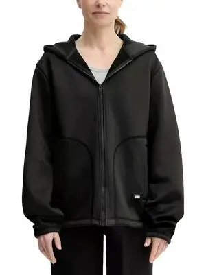 Rains Zip-up Hoodie With Elastic Cuffs - Black