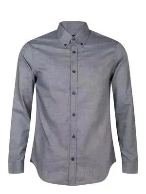 Armani Exchange Curved-hem Long-sleeve Shirt - Blue