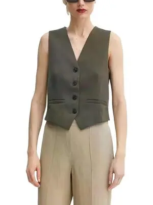 SAMSOE SAMSOE Saramona Button-fastening Vest - Green