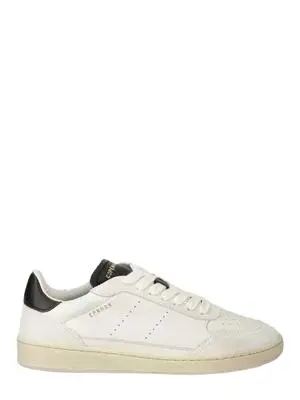 SUMMERY COPENHAGEN Leather Panelled Lace-up Sneakers - White