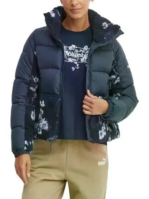 Columbia Floral-print Padded Jacket - Blue