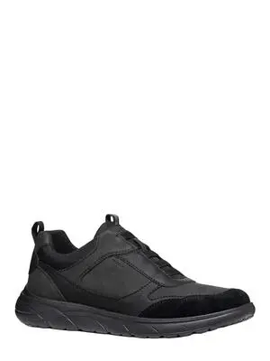 Geox Panelled Slip-on Trainers - Black