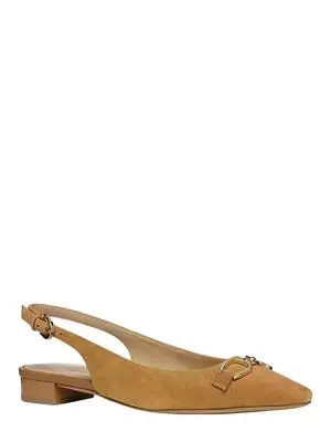 Geox Giselda15 Suede Slingback Ballet Flats - Brown