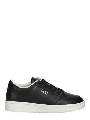 Gant Leather Glitter-panel Sneakers - Black