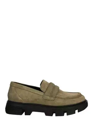 Geox Chunky-sole Suede Loafers - Green