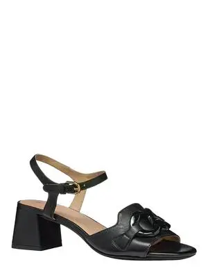 GEOX Eraklea T-Strap Sandals With Block Heel
