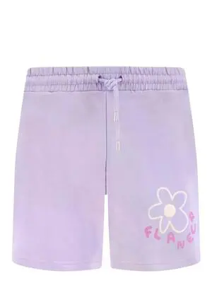 FLANEUR Blossom Flower-print Track Shorts - Purple