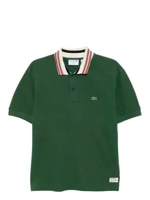 Lacoste Striped-collar Polo Shirt - Green