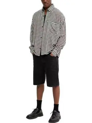 WON HUNDRED Check-pattern Shirt - Black