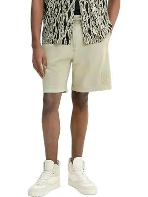 Hugo Logo-embroidered Shorts - Green