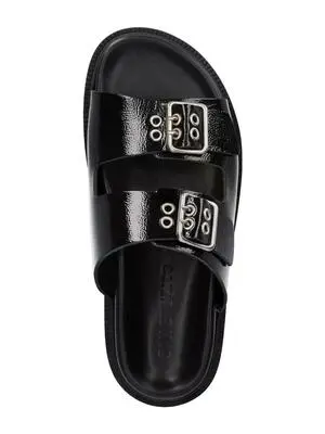 SUMMERY COPENHAGEN Buckle Sandals - Black