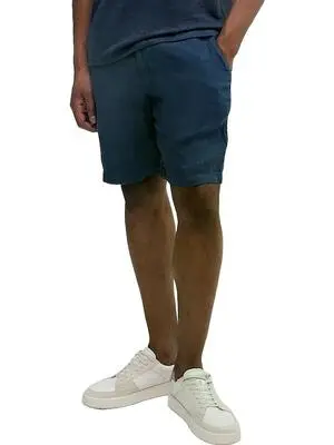 MC2 SAINT BARTH Elasticated-waist Linen Shorts - Blue