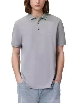 ALLSAINTS Embroidered-logo Polo Shirt - Grey