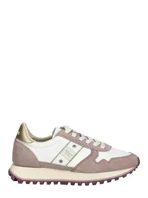 BLAUER. Suede Leather Trainers - White