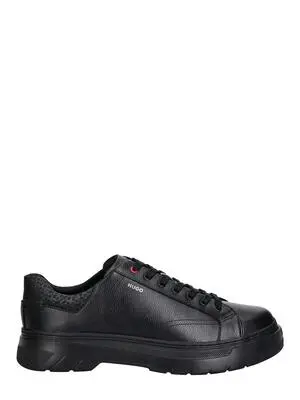 Hugo Textured Low-top Sneakers - Black