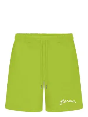 FLANEUR Signature-logo Track Shorts - Green