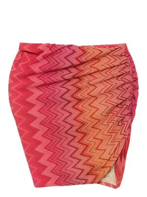 Missoni Zig Zag Wrap Skirt - Red