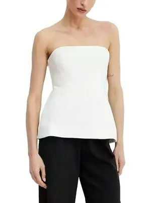 BARDOT Strapless Peplum Top