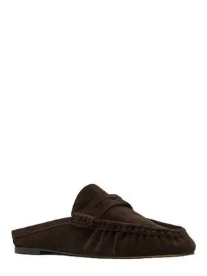 Steve Madden Rafe Loafer Mule Chocolate Suede
