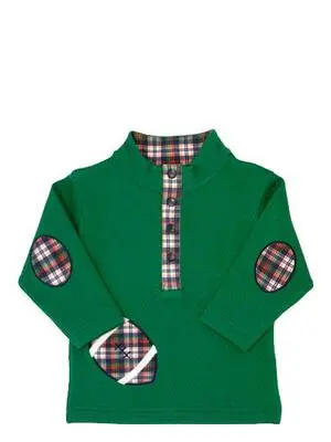 FLORENCE EISEMAN Jacquard Knit Pullover With Football Appliqu - Green