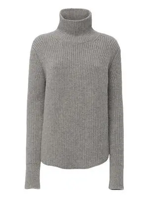 CALLAS MILANO Barrie Ribbed Turtleneck - Grey