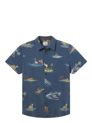 BAJA LLAMA Sailor Storiesvagabond Button Up - Navy