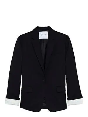 CALLAS MILANO Denis Oversized Blazer With Contrast Cuff Sleeve - Black