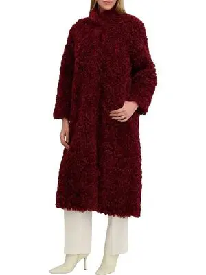 LYLA GRANT Faux Fur Lamb Coat