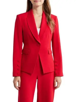 TAHARI ASL One-button Blazer - Lipstick