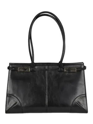 Jeffrey Campbell Palomino Leather Satchel Black