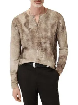 John Varvatos Ferno Henley Sweater - Nutmeg