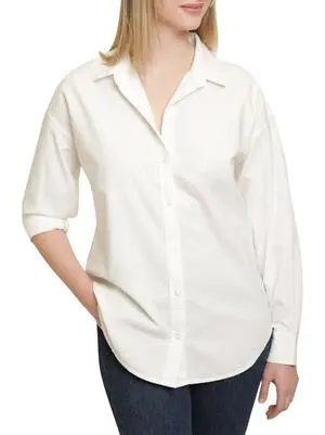 BEACHLUNCHLOUNGE Sydney Oversized Button-Up Shirt Classical White