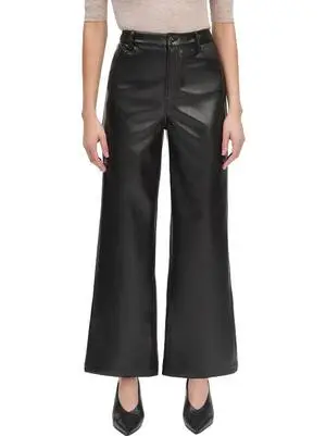 FAVORITE DAUGHTER The Mischa Faux Leather Wide Leg Pants