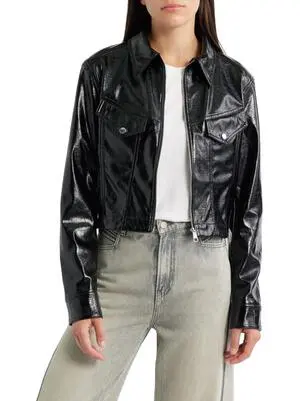 Hugo Boss Jasita Leather Jacket - Blk