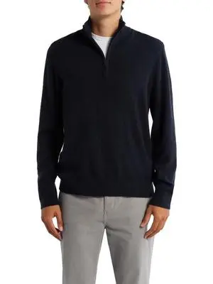 Vince Quarter Zip Cashmere Sweater - Coastal