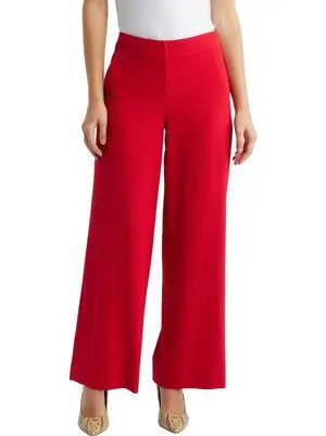 TAHARI ASL Wide Leg Pants - Lipstick