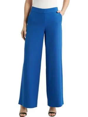 TAHARI ASL Wide Leg Pants - Riverside Blue