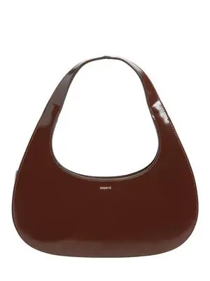 Coperni Swipe Baguette Leather Bag - Brown/brown